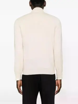Brunello Cucinelli Quarter-zip Knitted Sweater - Neutrals