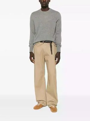 Eric Bompard Crew Neck Cashmere Knit - Grey