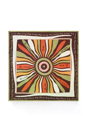 LANCEL Printed Silk Scarf