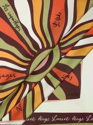 LANCEL Printed Silk Scarf