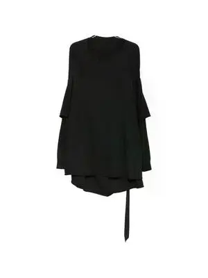 Rick Owens Layered-sleeve Oversized T-shirt - Black