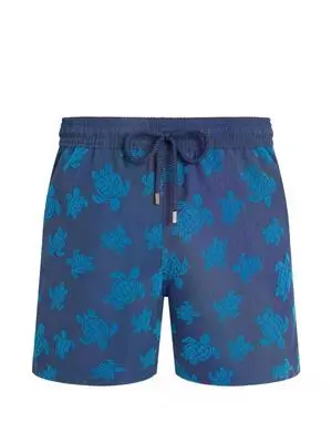 Vilebrequin Turtle-print Drawstring Swim Shorts - Blue