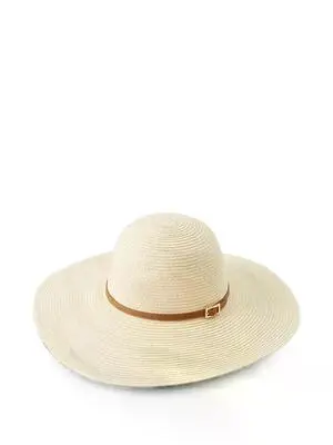 Melissa Odabash Buckle-detail Wide-brim Hat - Neutrals