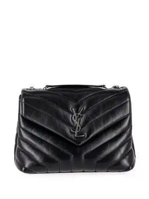 Saint Laurent Small Loulou Quilted Shoulder Bag - Black