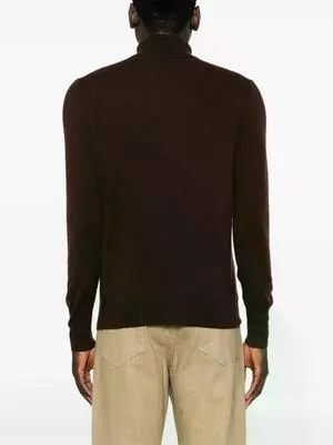 Eric Bompard Cashmere Roll Neck Knit - Brown