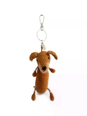 NAHMIAS Doxie Crochet Keychain - Brown