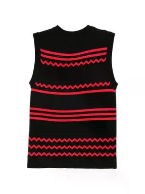 Cynthia Rowley Zigzag Knitted Tank - Black