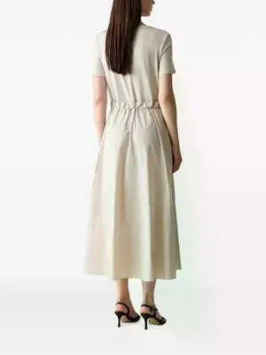 Joseph Ribkoff Maxi Dress With Drawstring Waist And Short Sleeves
