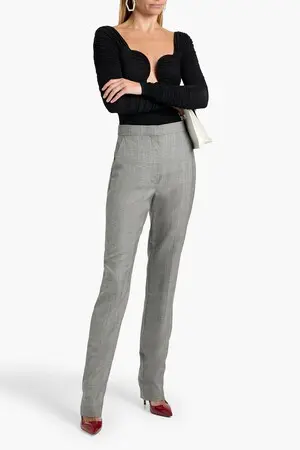 Alexander McQueen Checked Wool Slimleg Pants