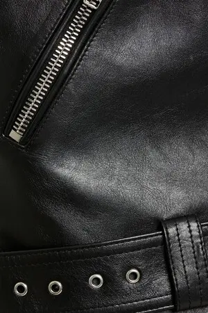 Alexander McQueen Zipdetailed Leather Mini Skirt