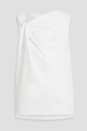 Adam Lippes Feyda Twisted Cottonpoplin Top - White