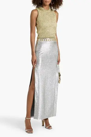 Rabanne Embellished Lamé Maxi Dress