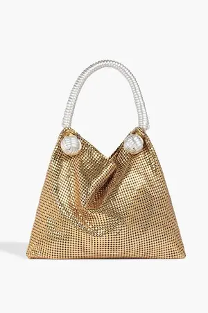 Rabanne Pixel Chainmail Shoulder Bag - Gold