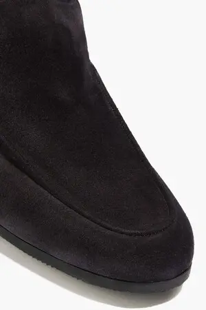John Lobb Pebbled Leathertrimmed Suede Loafers