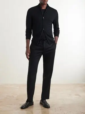 Canali Wool Zip-up Sweater