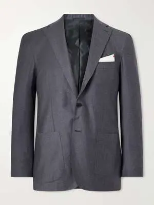 Kiton Brushed Wool Suit Jacket