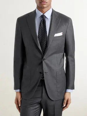 Kiton Brushed Wool Suit Jacket