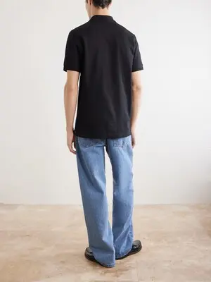 Burberry Logo-embroidered Cotton-piqué Polo Shirt