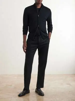 Canali Straight-leg Wool-blend Trousers