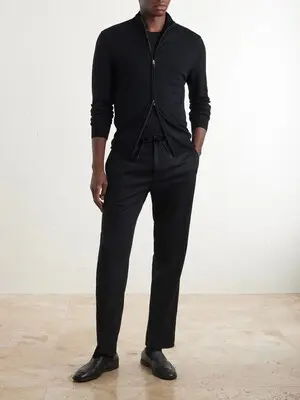 Canali Straight-leg Wool-blend Trousers