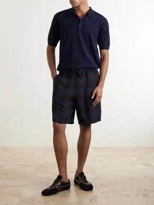 Dries Van Noten Murice Merino Wool Polo Shirt - Blue