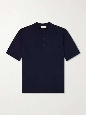 Dries Van Noten Murice Merino Wool Polo Shirt