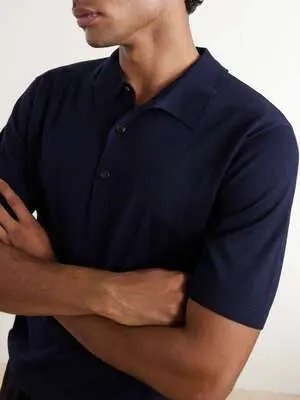 Dries Van Noten Murice Merino Wool Polo Shirt