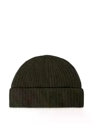 Stone Island Logo-patch Ribbed-knit Beanie Hat