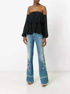 Ermanno Scervino Embroidered Bootcut Jeans