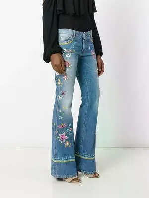 Ermanno Scervino Embroidered Bootcut Jeans