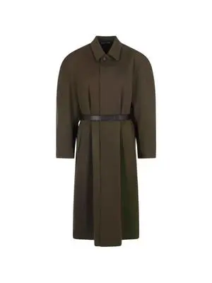 Ter Et Bantine Belted Gabardine Coat - Brown