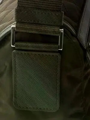 Prada Large Quilted Re-nylon Shoulder Bag With Saffiano Trim