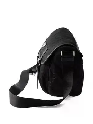Prada Large Quilted Re-nylon Shoulder Bag With Saffiano Trim