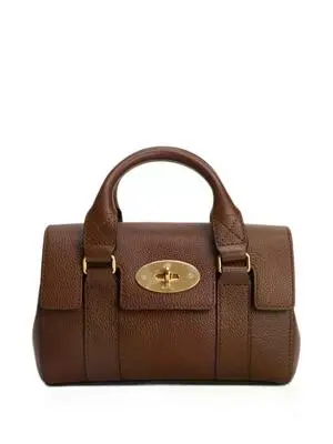 Mulberry Mini Bayswater Grained Tote Bag - Brown