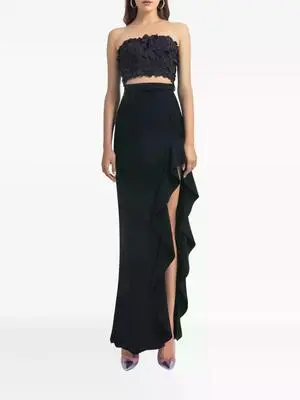 GEMY MAALOUF Ruffled Side-slit Skirt