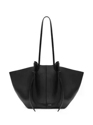 Yuzefi Mochile Pebbled Leather Shoulder Bag - Black