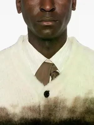 Sacai Striped V-neck Cardigan