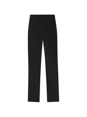 BOSS Side-seam Wool Straight Leg Trousers - Black