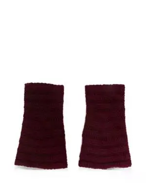 LISA YANG Ribbed-knit Fingerless Gloves