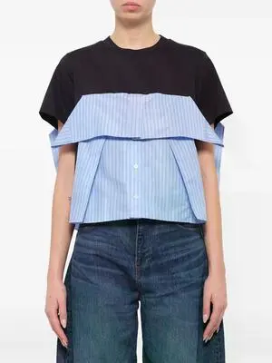 Sacai Striped Panelled T-shirt