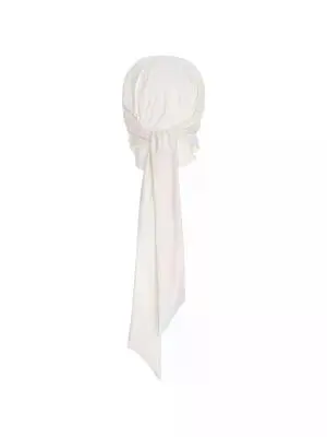 NOIRE SWIMWEAR Knot-detail Head Scarf - White
