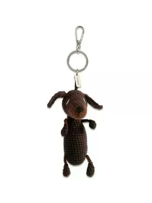 NAHMIAS Doxie Crochet Dog Keychain - Brown