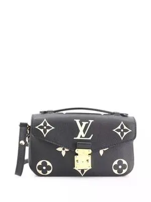 LOUIS VUITTON Pochette Metis Monogram Empreinte East West Shoulder Bag - Black