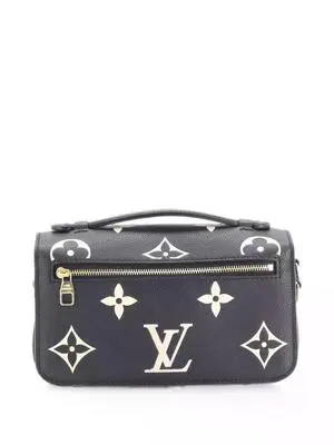 LOUIS VUITTON Pochette Metis Monogram Empreinte East West Shoulder Bag - Black