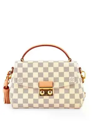 LOUIS VUITTON Croisette Handbag Damier Crossbody Bag - White