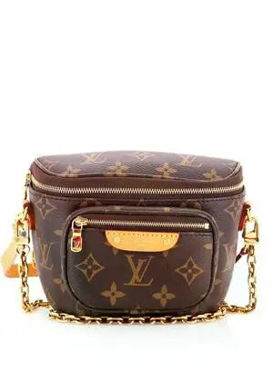 LOUIS VUITTON Bum Bag Monogram Canvas Mini Belt Bag - Brown