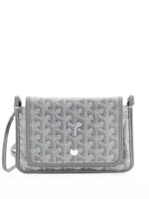 Goyard Plumet Clutch Wallet Coated Canvas Crossbody Bag - Grey