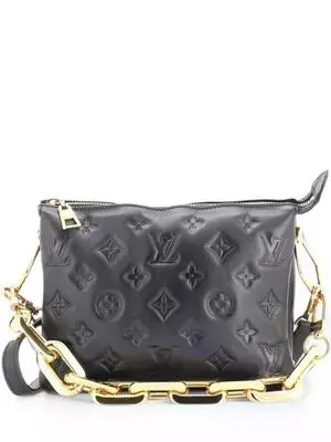 LOUIS VUITTON Coussin Bb Crossbody Bag Monogram Embossed Lambskin - Black