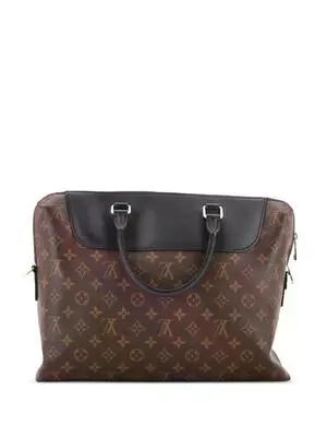 LOUIS VUITTON Porte-documents Jour Nm Macassar Monogram Canvas Business Bag