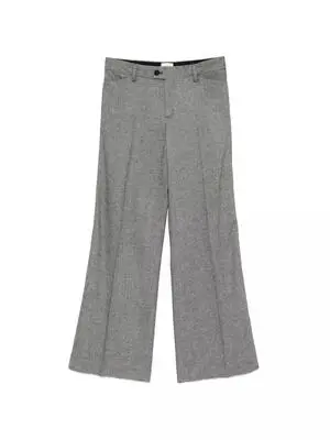 Closed Marl-pattern Pressed-crease Trousers